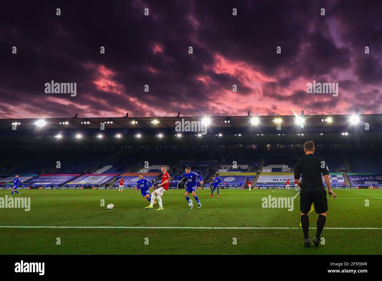 General view of play - Leicester City v Manchester United, The Emirates ...