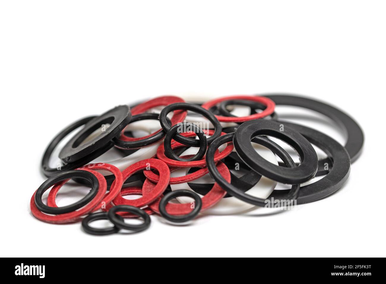 Various sealing rings against a white background Stock Photo - Alamy