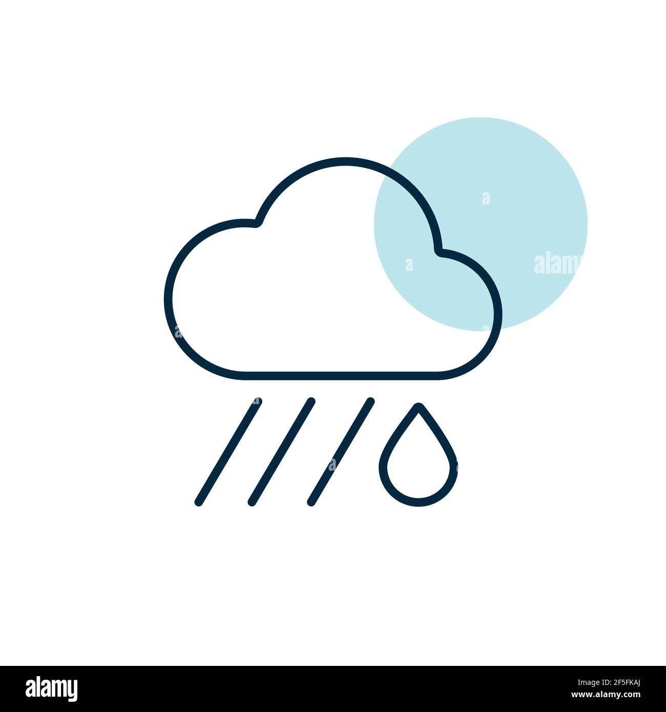 Raincloud with raindrop vector icon. Meteorology sign. Graph symbol for ...