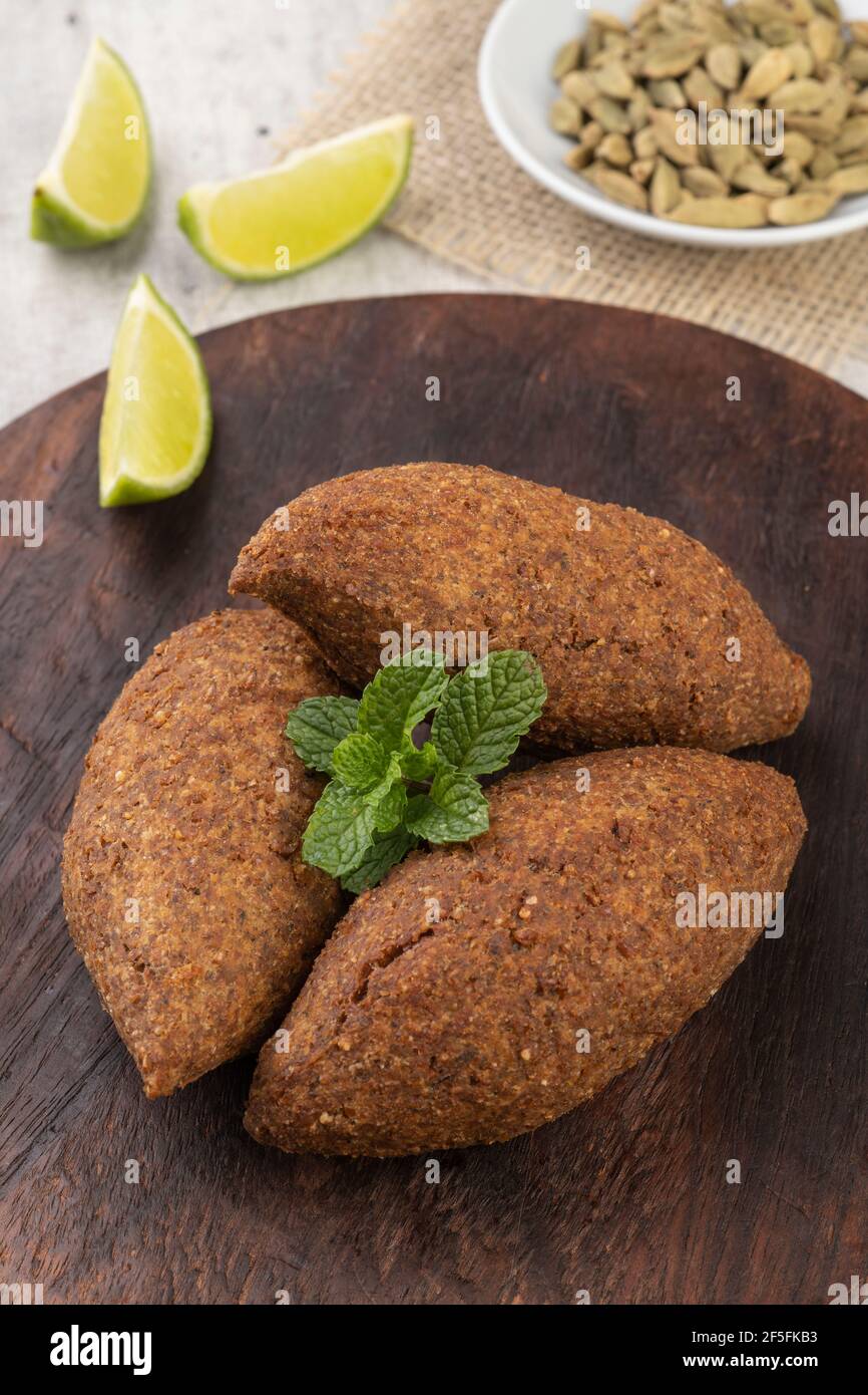 Traditional arabic fried kibbeh. Typical brazilian snack Stock Photo ...