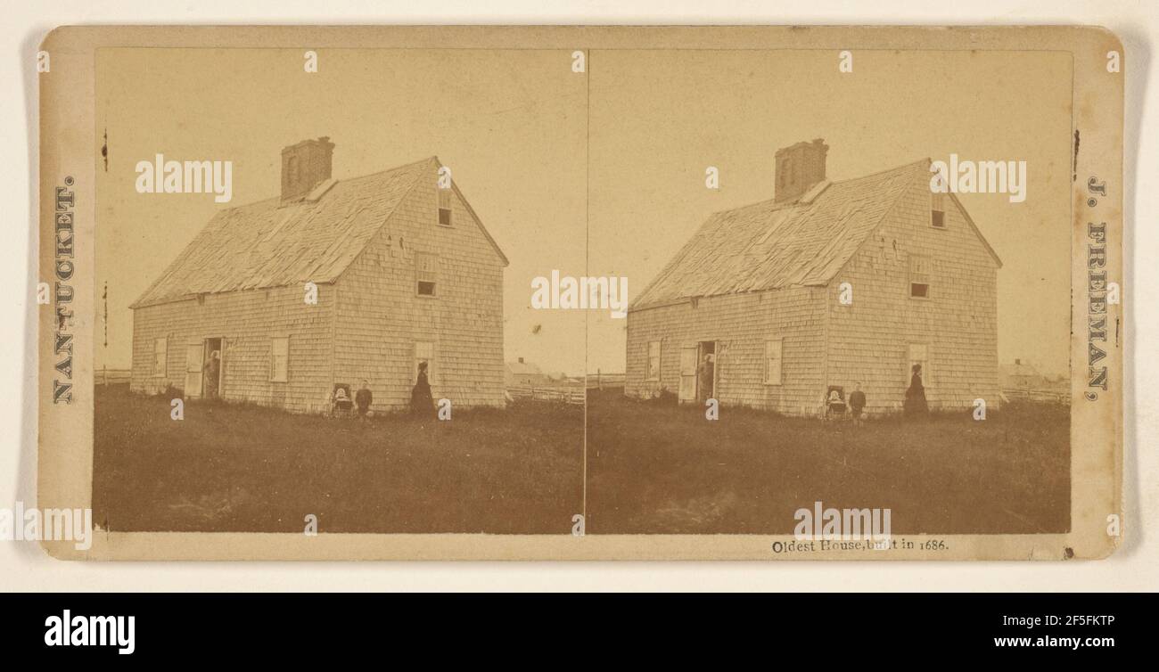 Oldest House, built in 1686.. Josiah Freeman (American, active 1860s ...
