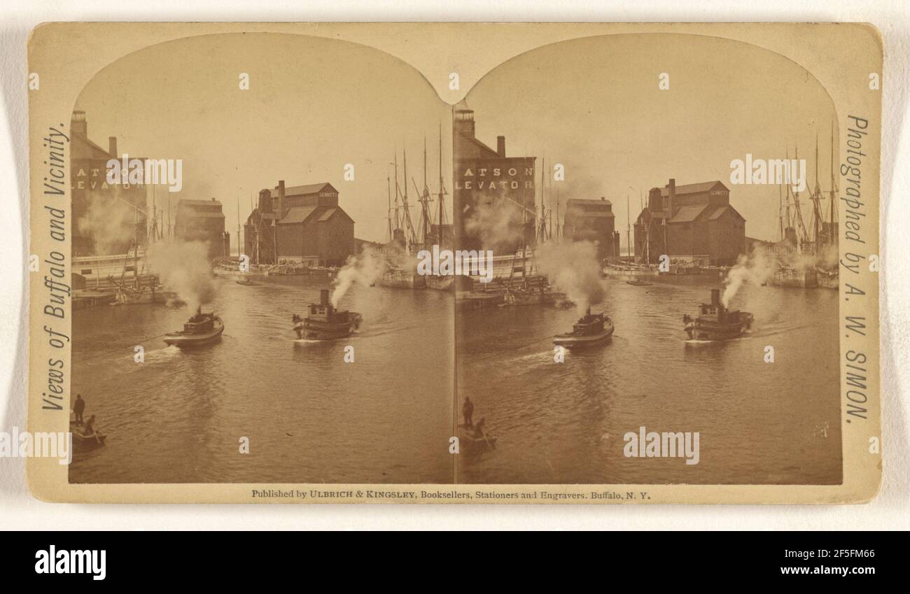 Instantaneous View of Buffalo Harbor. Buffalo, N.Y.. A. W. Simon ...