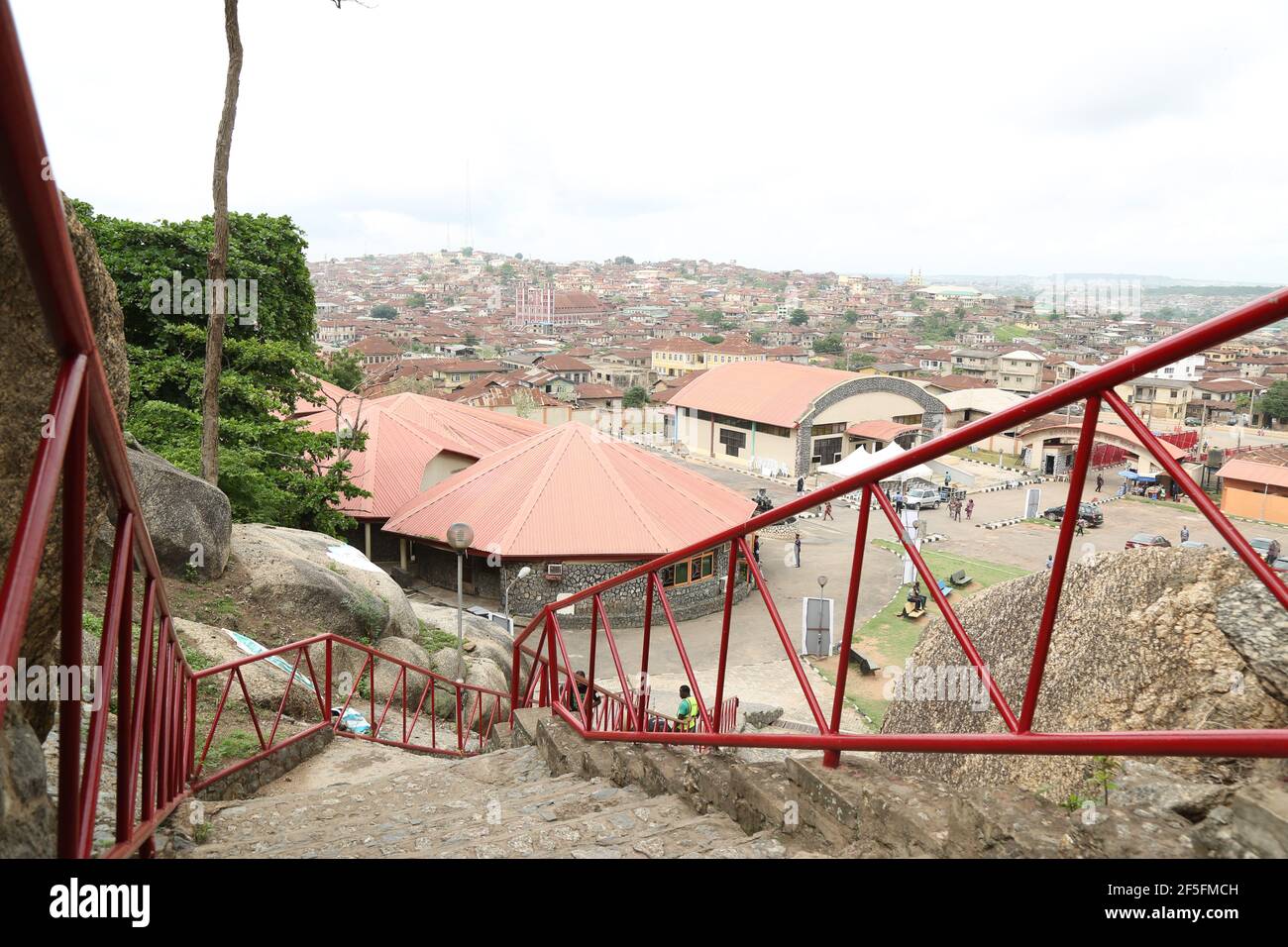 Olumo rock staircase, Abeokuta, Ogun State, Nigeria Stock Photo - Alamy