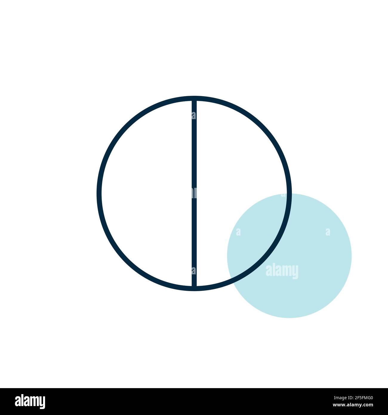 Half moon vector icon. Meteorology sign. Graph symbol for travel ...