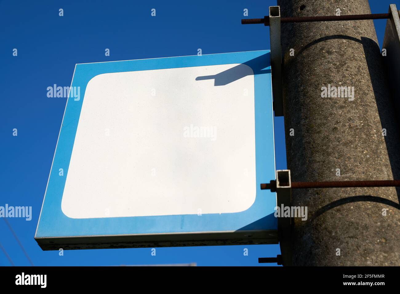 blank white sign with text space copy space without inscription on a ...