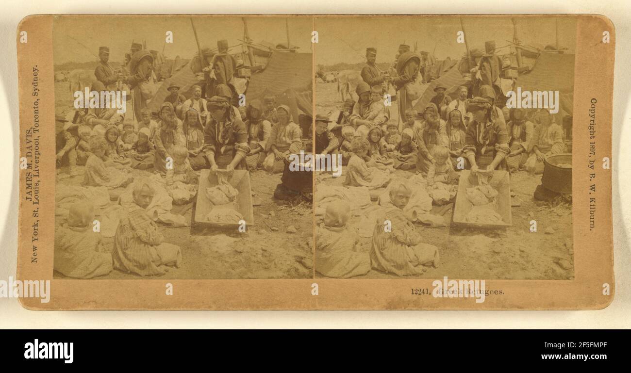 Greek Refugees.. Benjamin West Kilburn (American, 1827 - 1909 Stock ...