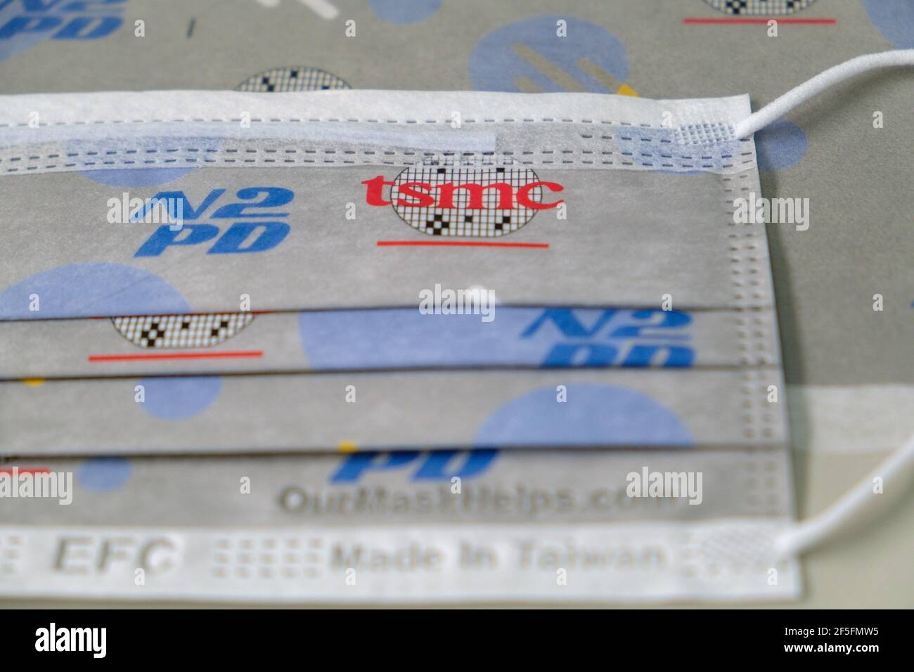 A Taiwan Semiconductor Manufacturing Company (TSMC) customized face ...