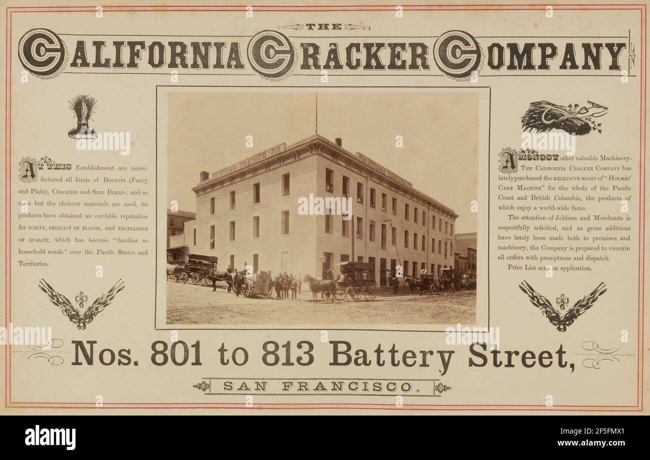 The California Cracker Company, San Francisco. I.W. Taber (American ...