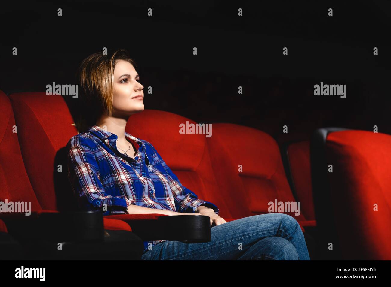 Empty movie hall with one person High Resolution Stock Photography and ...