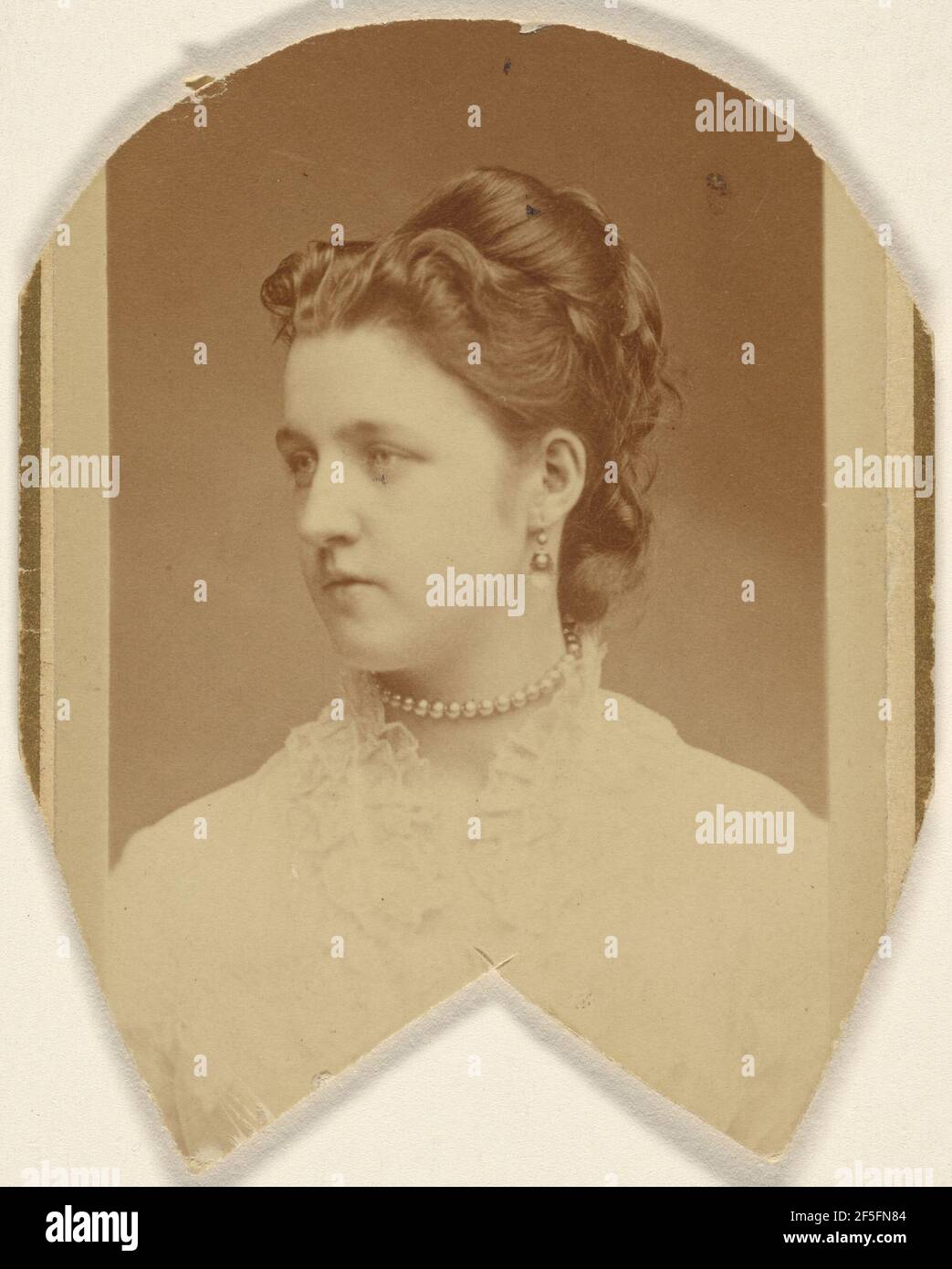 Unidentified woman in 3/4 profile. Unknown Stock Photo - Alamy