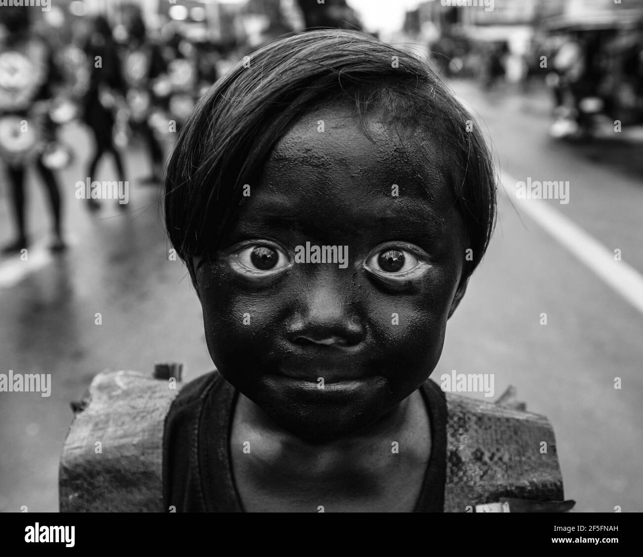 A ‘Blacked Up’ Child Takes Part In A Children’s Parade During The Ati ...