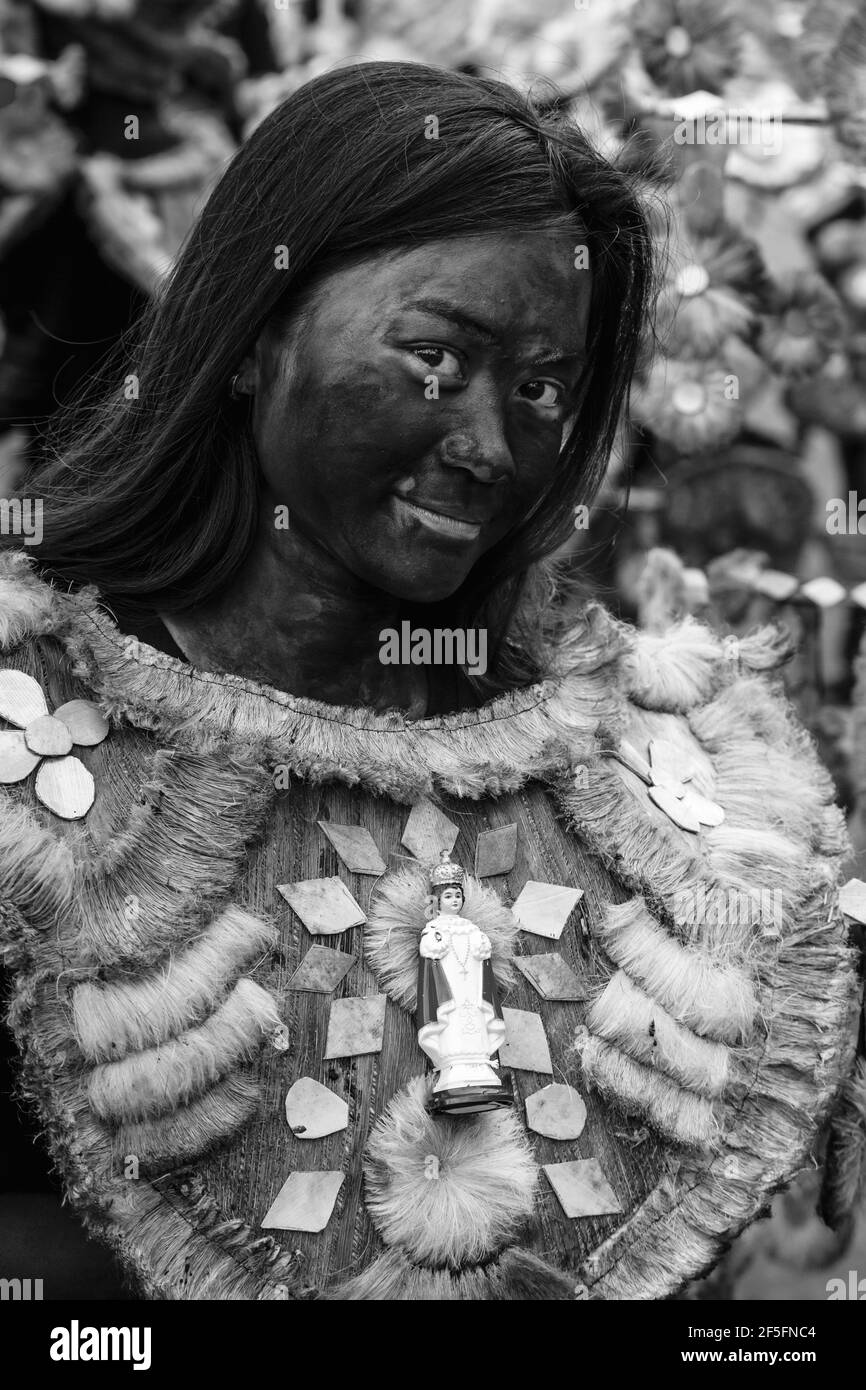 Local People Dressed In Tribal Costume Parade Through The Streets ...