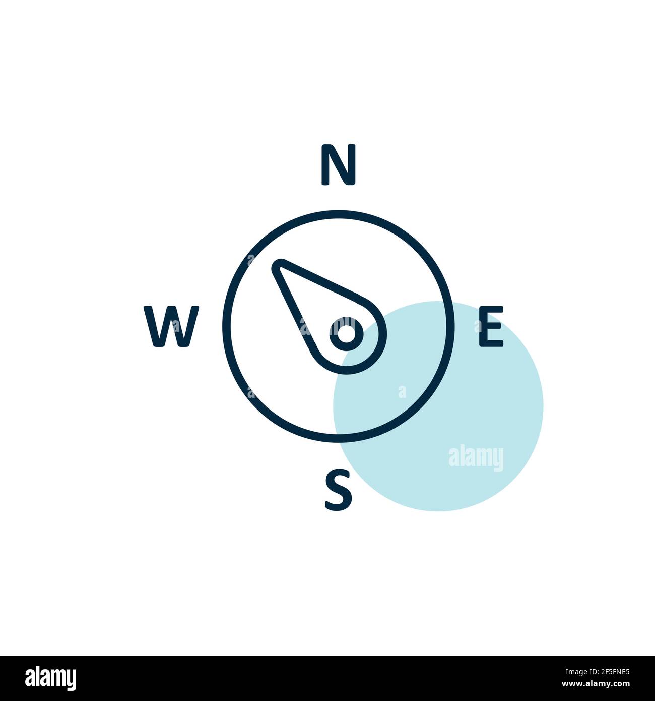 Compass wind rose vector icon. Direction northwest. Meteorology sign ...