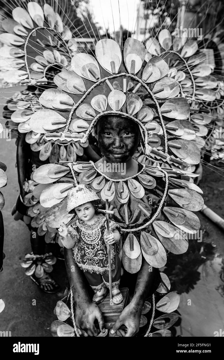 Local People Dressed In Tribal Costume Parade Through The Streets Of ...