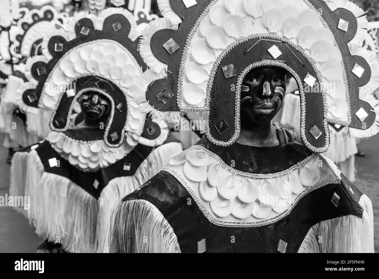 Young People In Colourful Costume Take Part In A Street Procession ...
