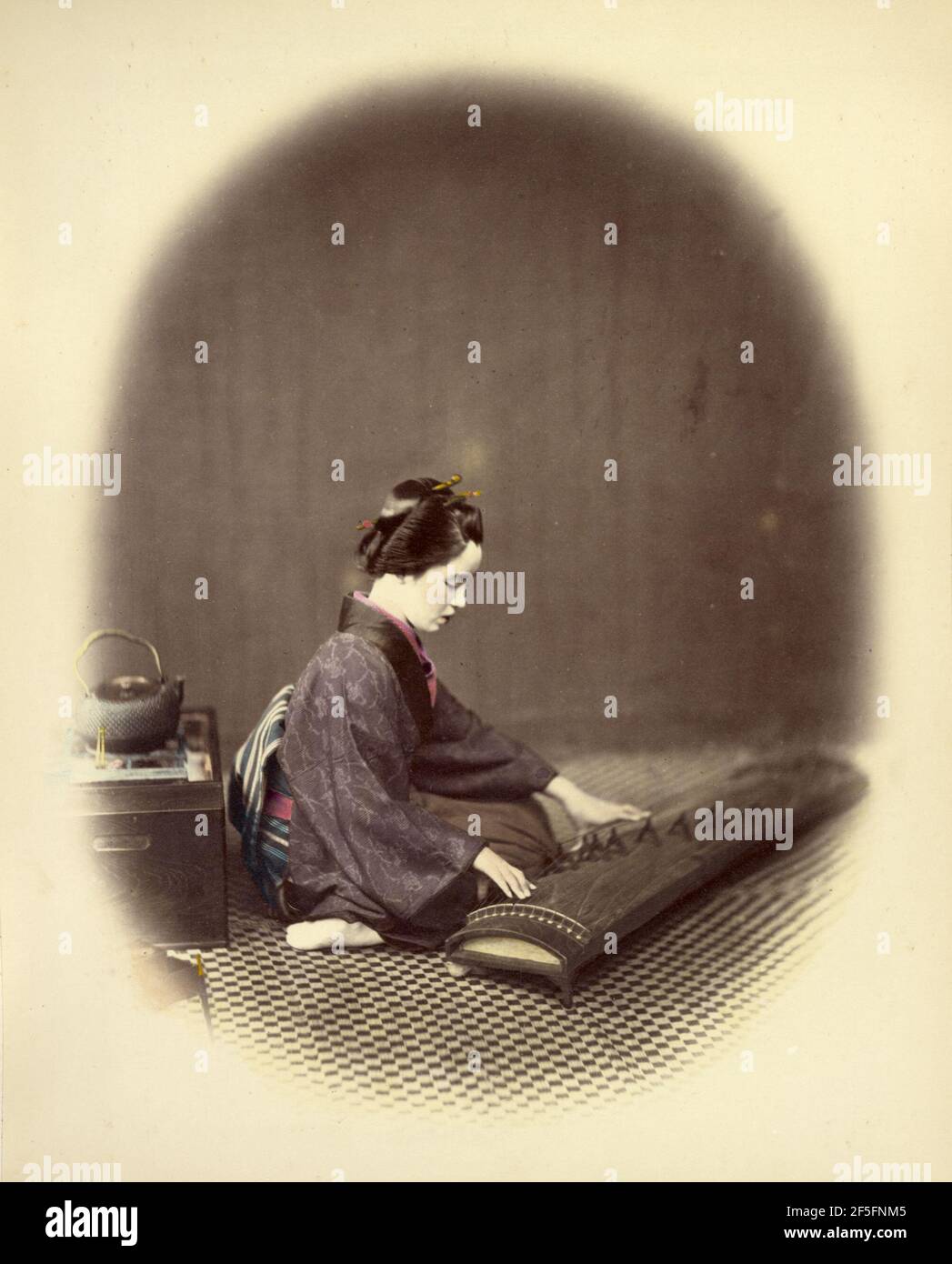 Girl Playing the Koto. Felice Beato (English, born Italy, 1832 - 1909 ...