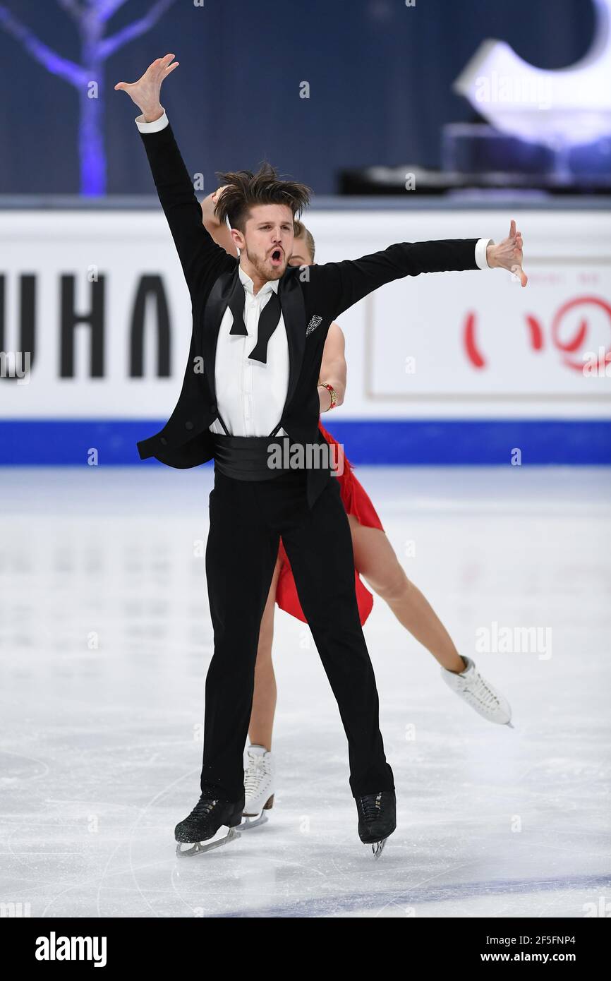 Alexandra STEPANOVA & Ivan BUKIN FSR, during Ice Dance Rhythm Dance at ...