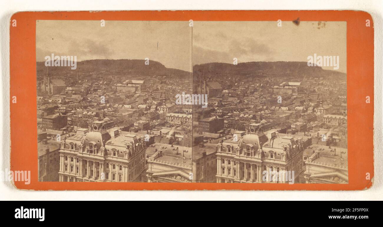Montreal from the Tower. J.G. Parks (Canadian, died 1895 Stock Photo ...