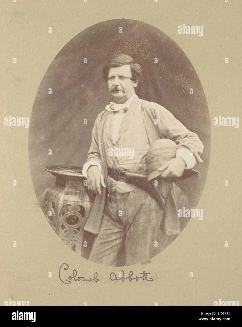 Portrait of Colonel Abbott, Inspector General of Ordnance. Felice Beato ...