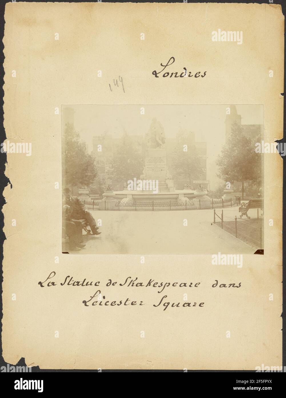 Statue of William Shakespeare, Leicester Square. Unknown maker, French ...