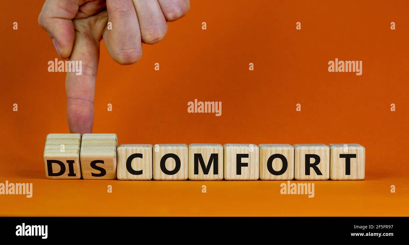 From discomfort to comfort symbol. Psychologist turns a cube and ...