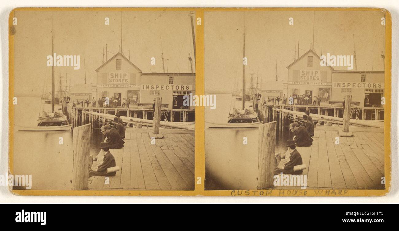 Custom House Wharf/Portland Pier. Unknown Stock Photo - Alamy