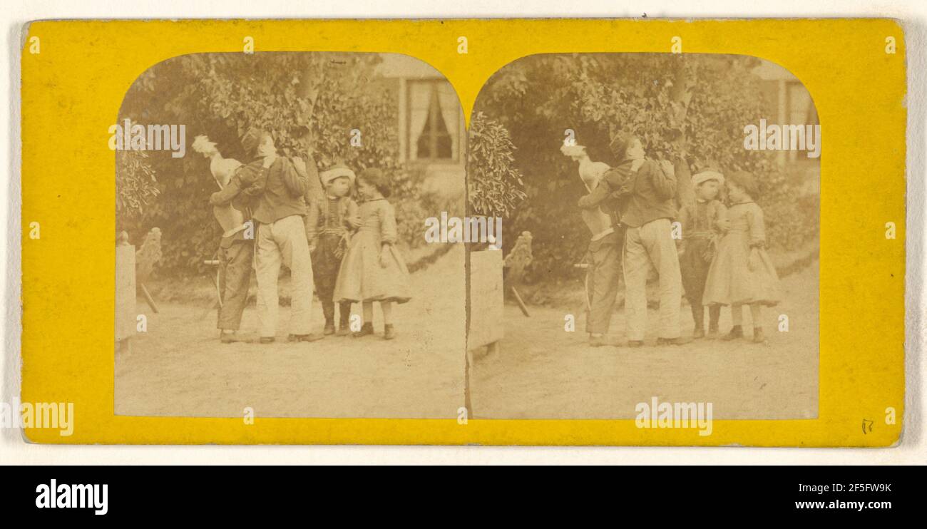 Four children playing. Unknown Stock Photo - Alamy