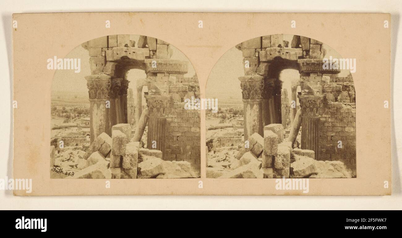 Baalbec. The Temple Proper, Seen From Its North-East Angle.. Francis ...