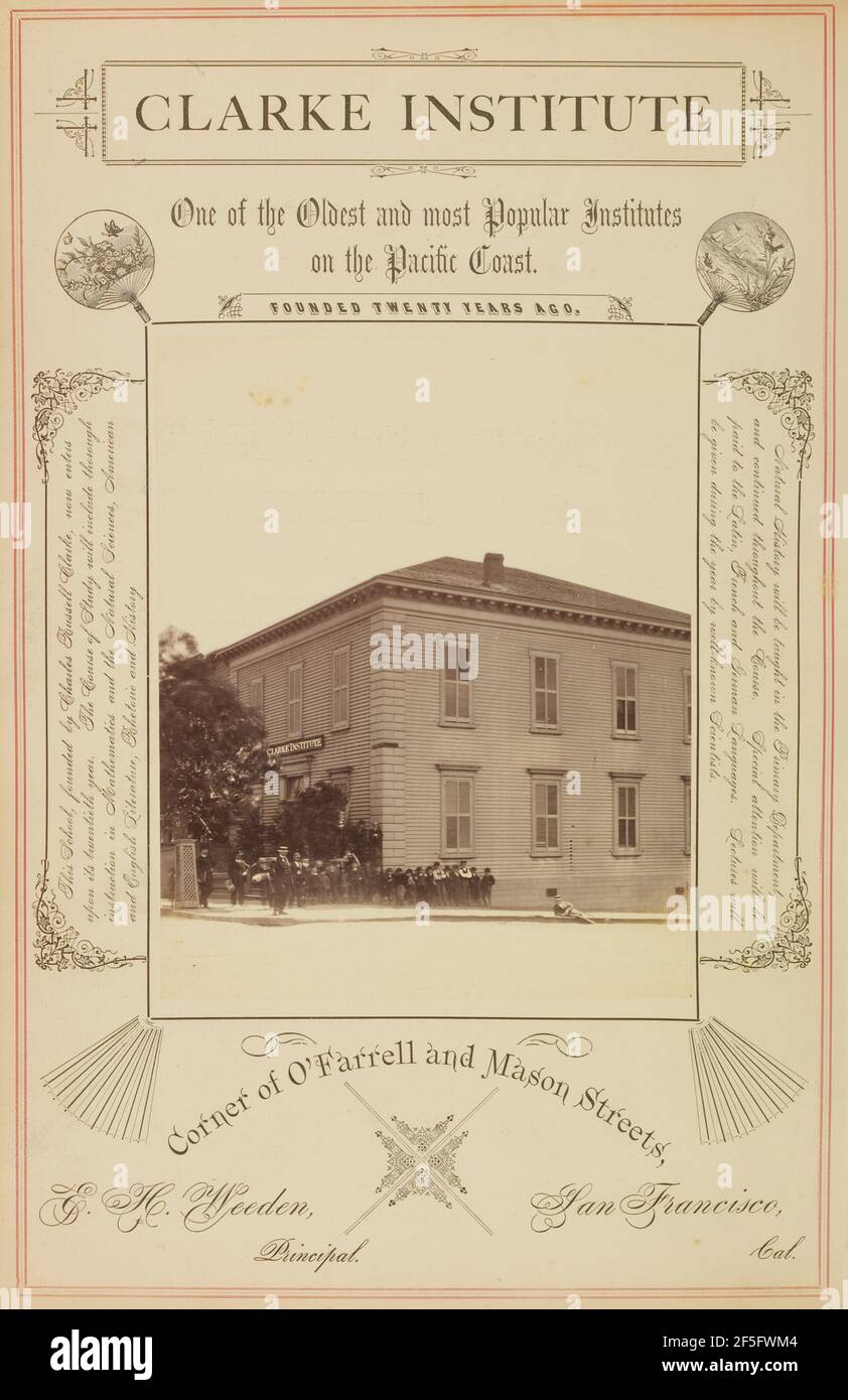 Clarke Institute, San Francisco. I.W. Taber (American, 1830 - 1912 ...