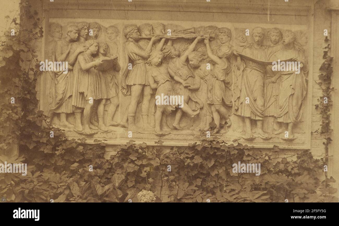 Bas-relief in Marble on Garden Wall with Ivy-vine Border Stock Photo ...