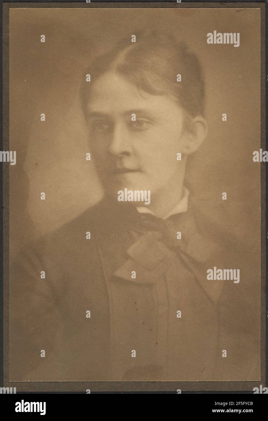 Portrait of a Woman in Dress with Neck Tie. Louis Fleckenstein ...