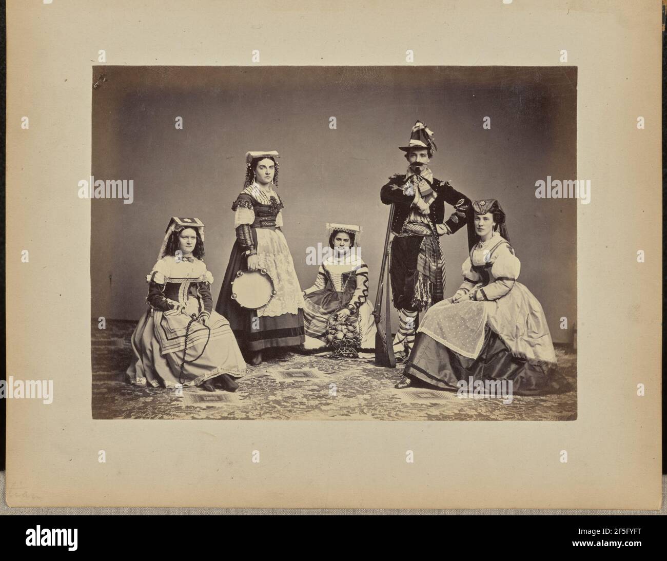 Italian Booth group. Churchill & Denison Stock Photo - Alamy