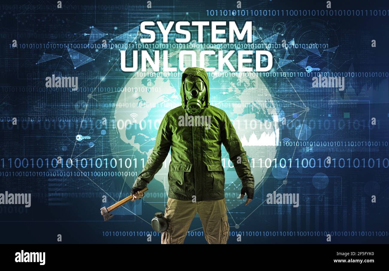 Faceless hacker at work, security concept Stock Photo - Alamy