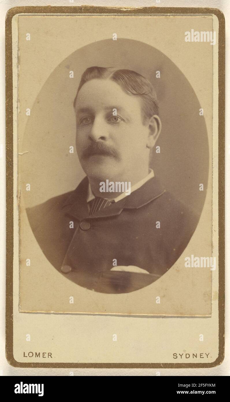 Unidentified man with moustache, in oval format. Lomer (Australian ...