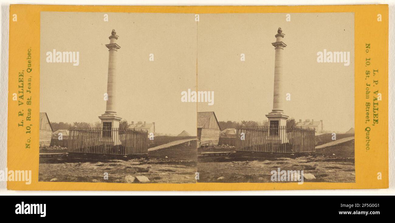 Wolfe's Monument, erected where he fell, on the Plains of Abraham.. L ...