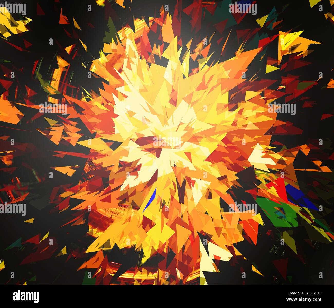 fire burst and broken elements background Stock Photo - Alamy