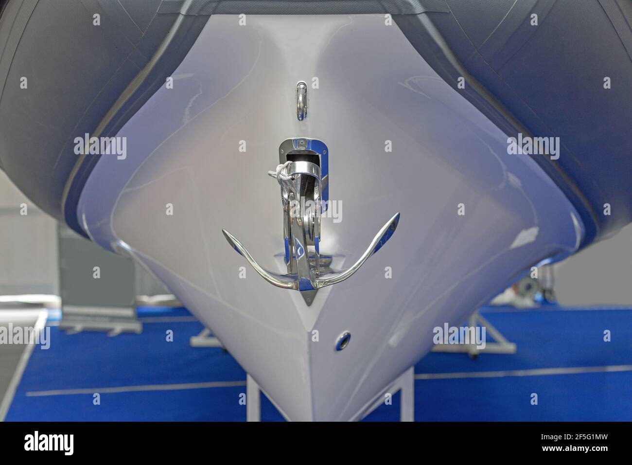 Built in Automated Anchor at Boat Front Stock Photo - Alamy