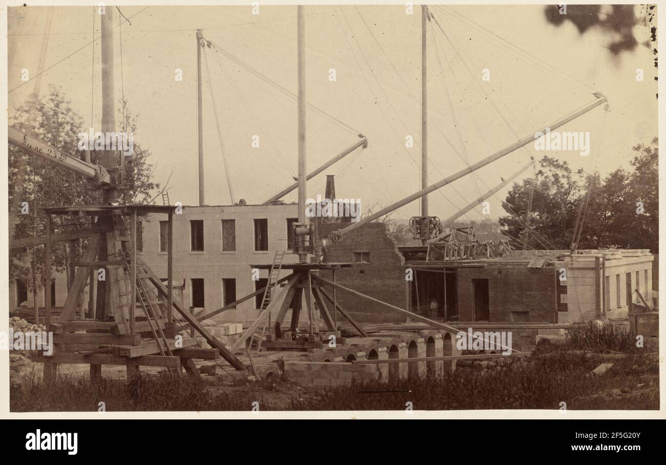 Building under construction. Lewis Emory Walker (American, 1823 - 1880 ...