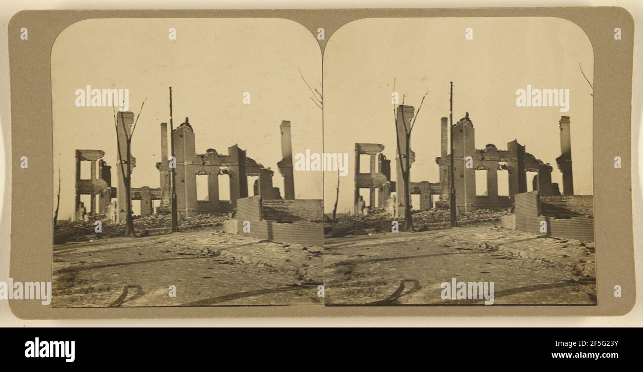 Chelsea Fire. D.J. Lindsay (American, active 1880s Stock Photo - Alamy