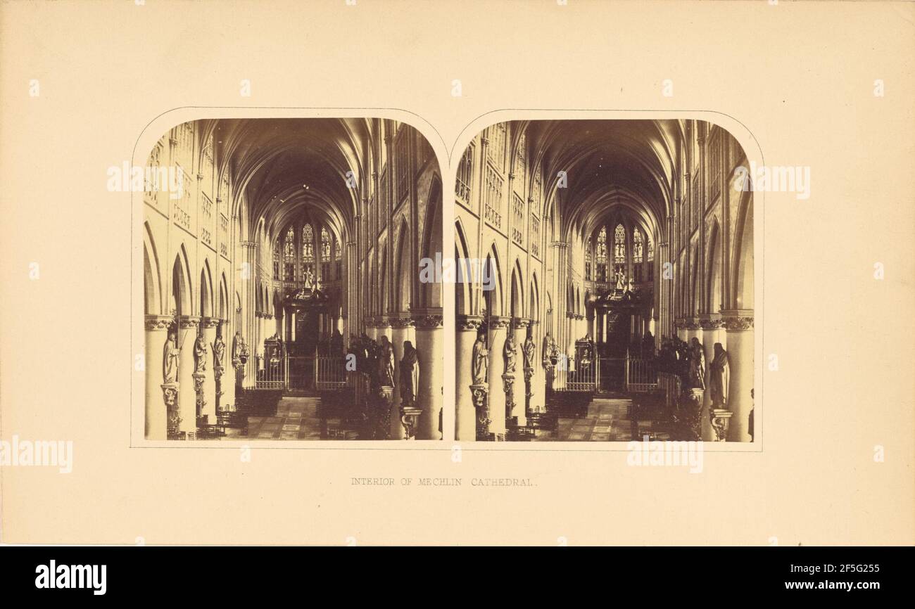 Interior of Mechlin Cathedral. Unknown maker Stock Photo - Alamy