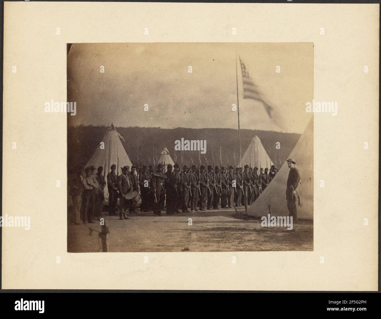 Union soldiers at camp. Unknown Stock Photo - Alamy
