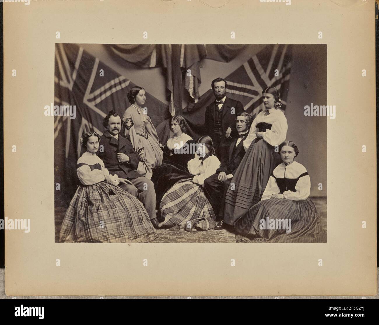 English Booth group. Churchill & Denison Stock Photo - Alamy