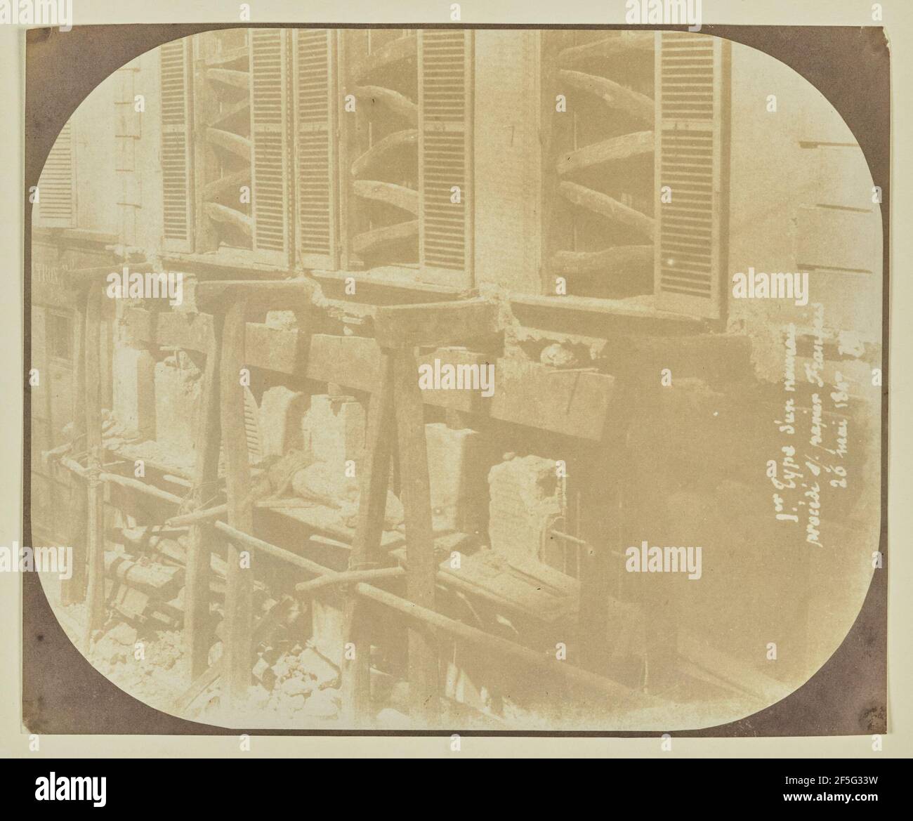 View of a Building Under Construction. Hippolyte Bayard (French, 1801 ...