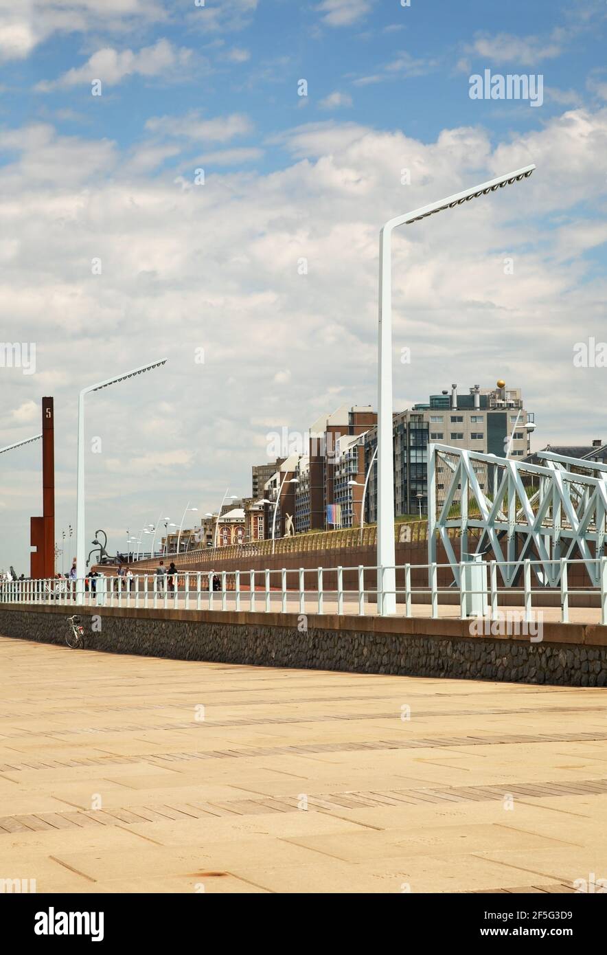 Strandweg Boulevard at Scheveningen districts. Hague (Den Haag). South ...