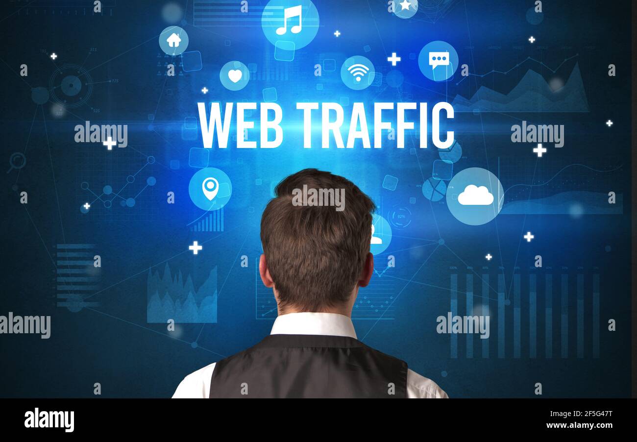 Rear view of a businessman Stock Photo - Alamy