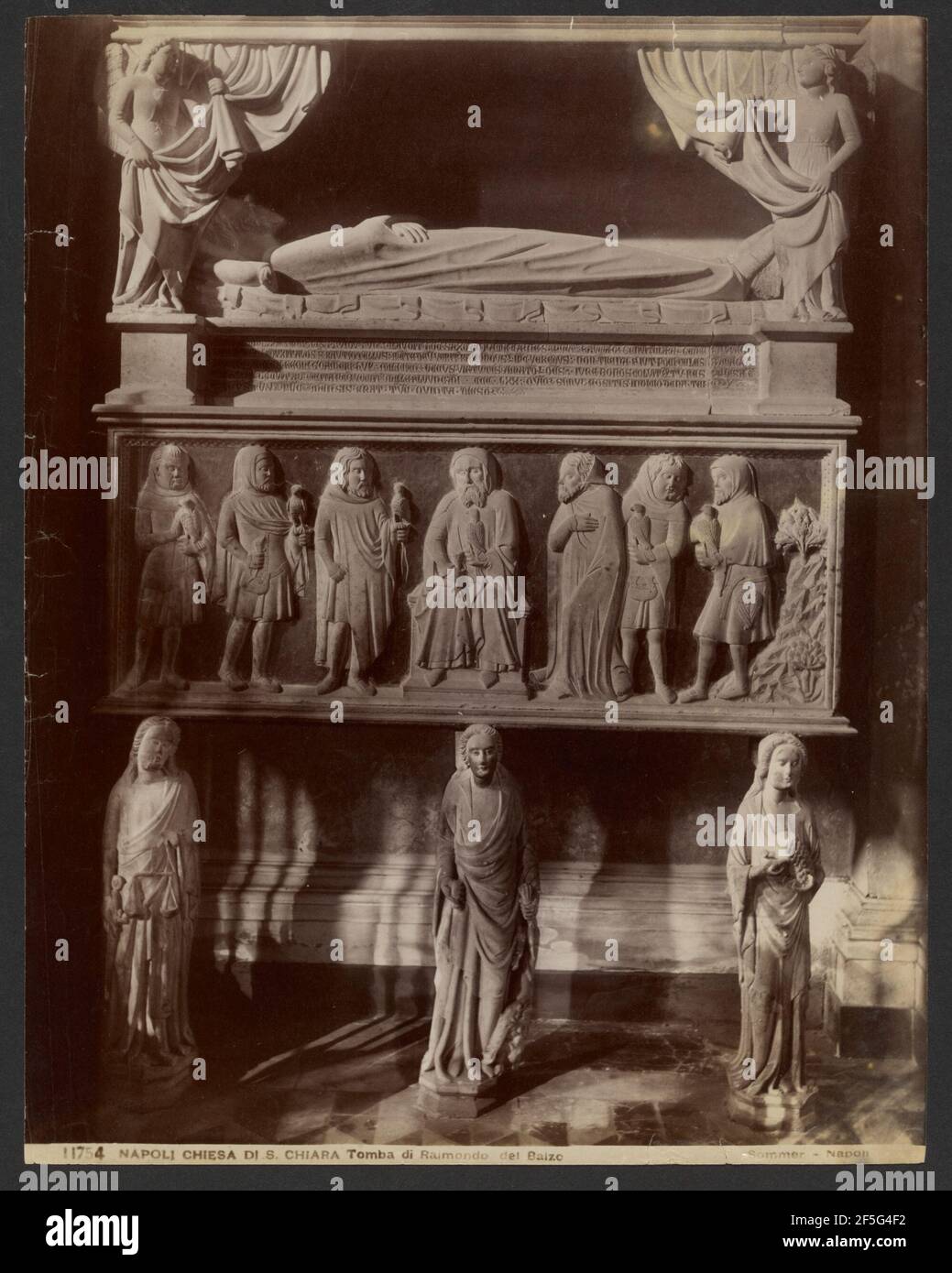 Church of St. Clare, Tomb of Raimondo del Baizo. Giorgio Sommer ...
