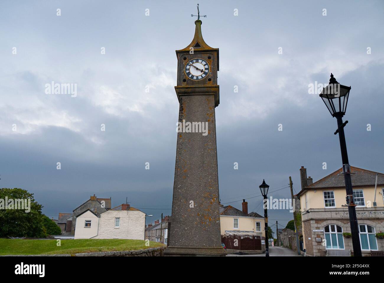 The clock tower at St Just in Penwith, Cornwall, England Stock Photo ...