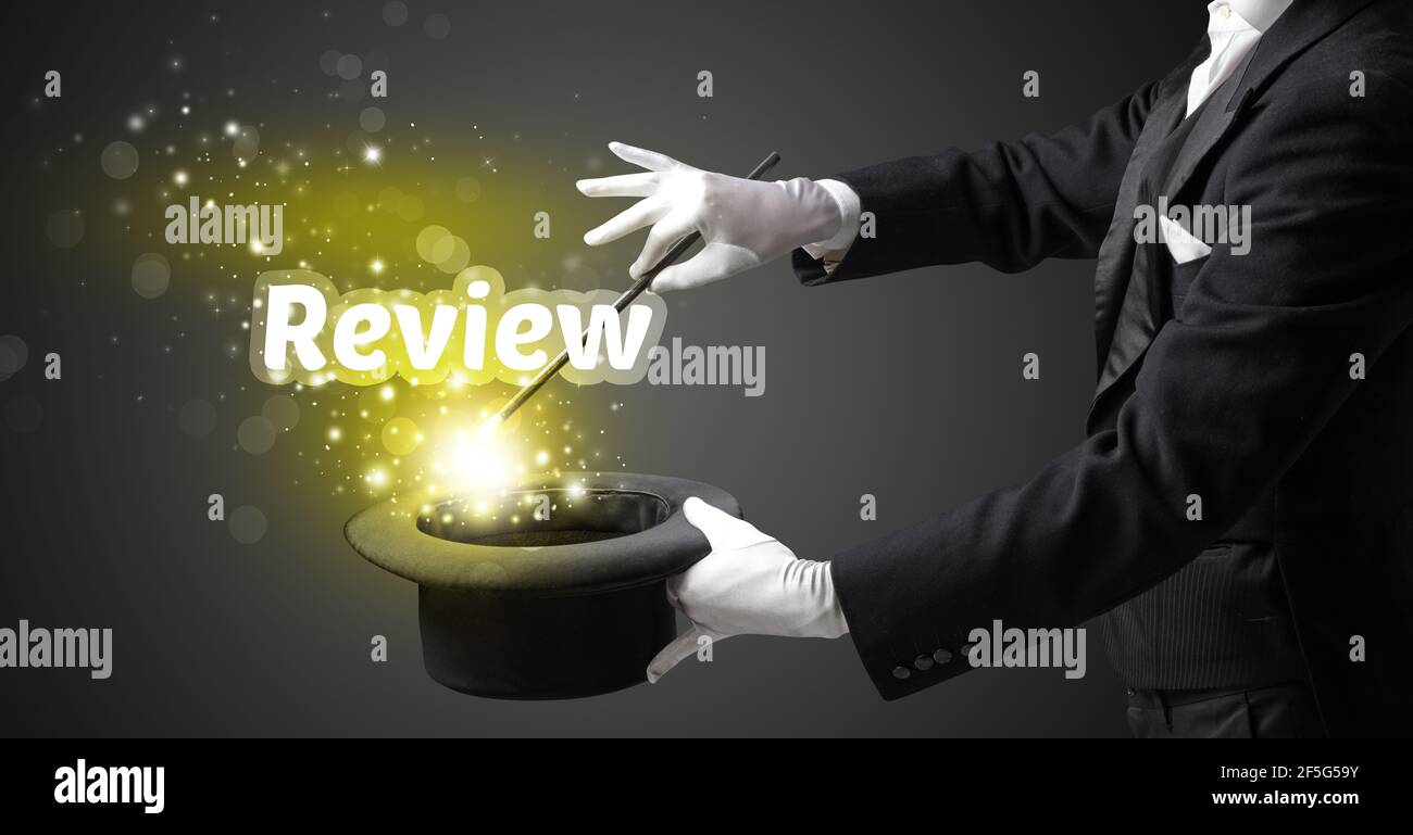 Illusionist is showing magic trick Stock Photo - Alamy