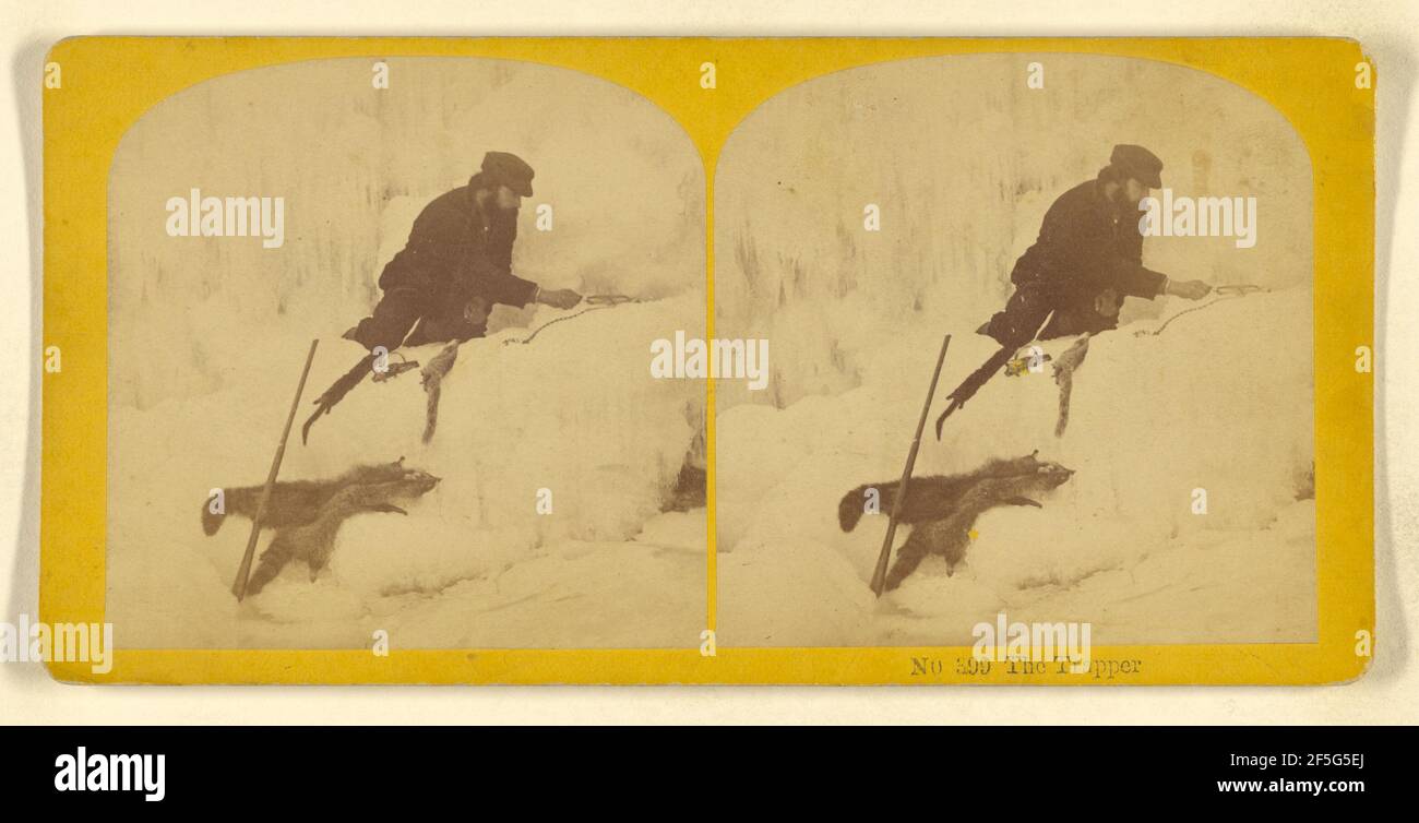 The Trapper. Benjamin West Kilburn (American, 1827 - 1909 Stock Photo ...