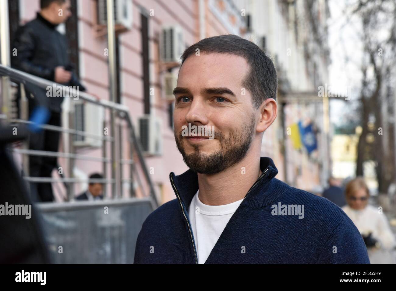 KYIV, UKRAINE - MARCH 26, 2021 - Businessman Yevhen Shevchenko who is suspected of creating an ...